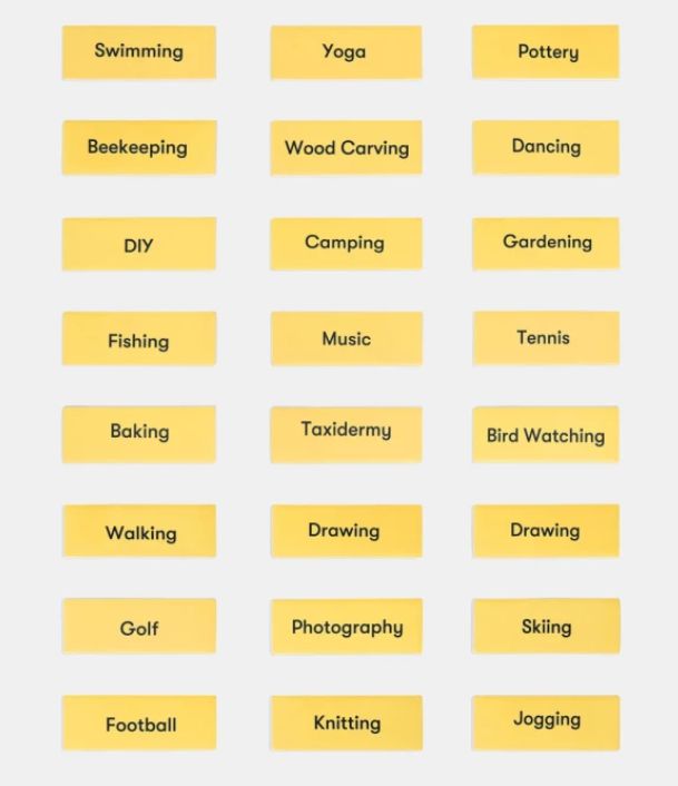 Hobbies Conversation Card Game by Relish for Dementia